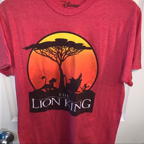 Disney | Shirts | Disney Lion King Shirt Small Red Simba Timon Pumba ...